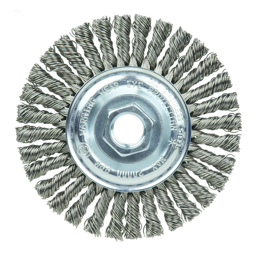 98278 PROSTAR High Speed Stringer Bead Wire Wheel Brush 4 Diameter 0.020 Stainless Steel Fill 5 8 11 UNC Clamshell Linde Gas Equipment